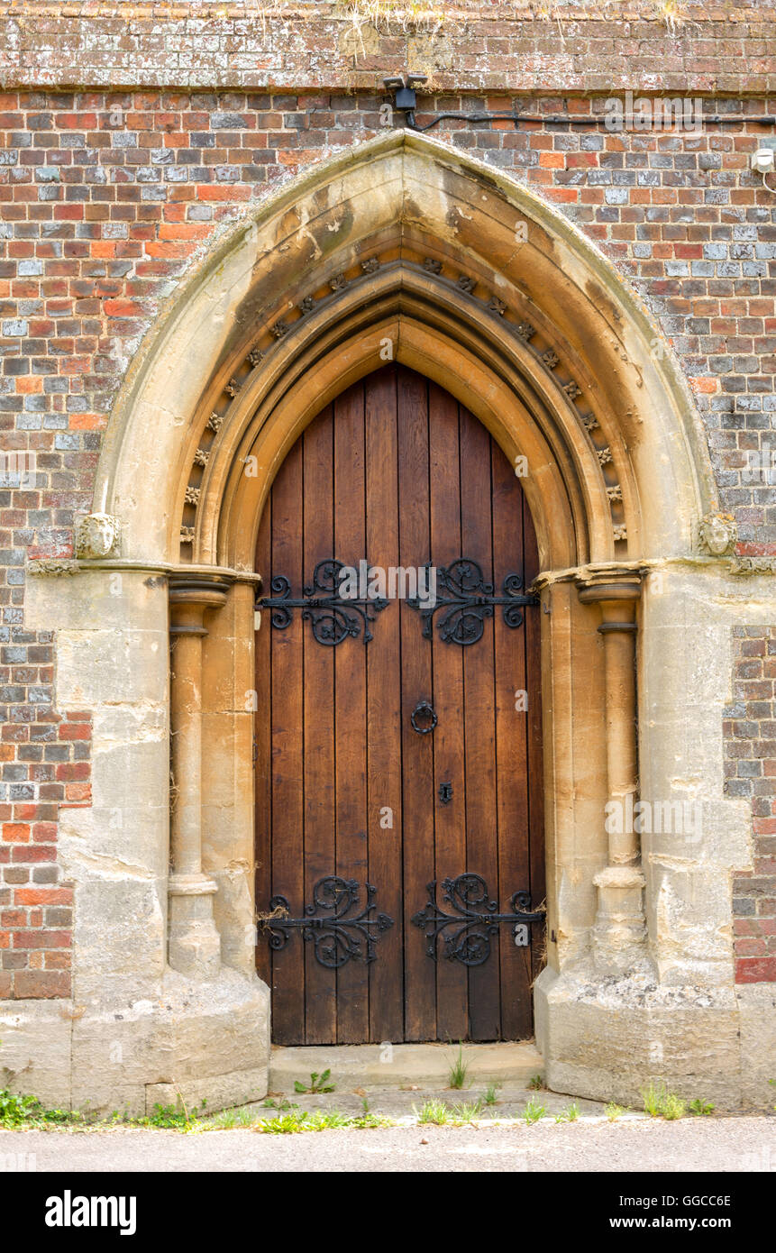 One of the entrances to St Michael's Church in Tilehurst, Reading Stock ...
