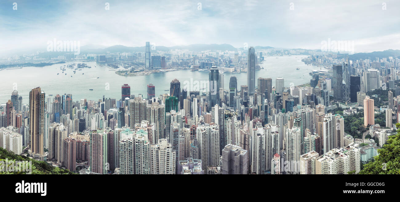 Panorama of central Hong Kong Stock Photo - Alamy