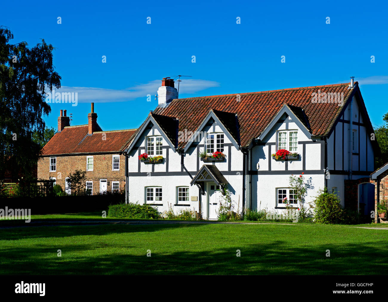Houses in the village of Askham Richard, near York, North Yorkshire ...