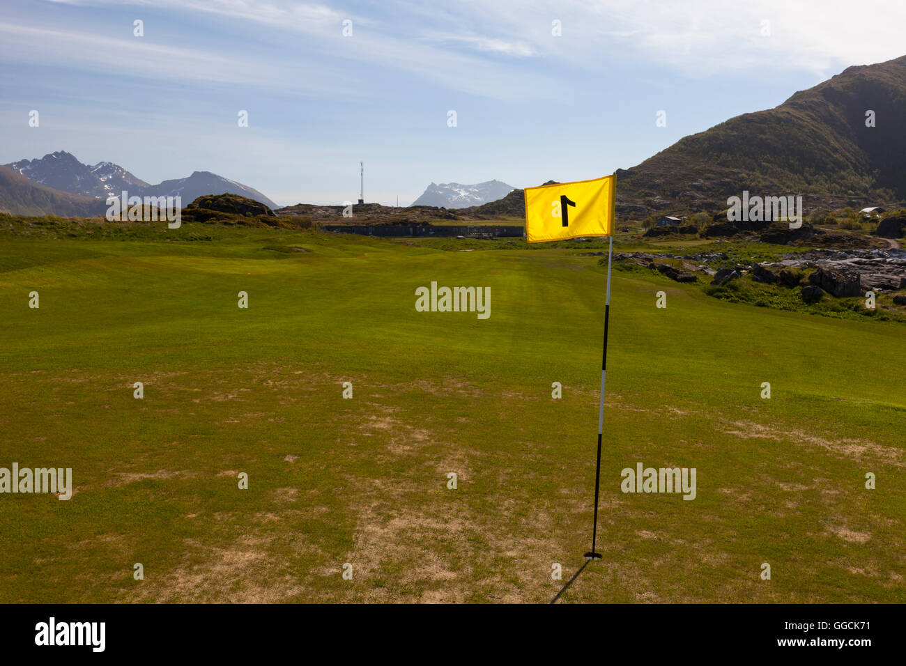 Lofoten Links Golf Course, Gimsoy, Lofoten Islands, Norway. The worlds ...