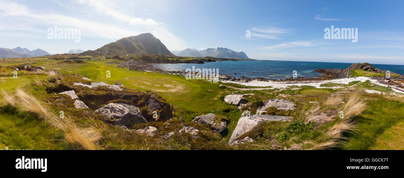 Lofoten Links Golf Course, Gimsoy, Lofoten Islands, Norway. The worlds ...