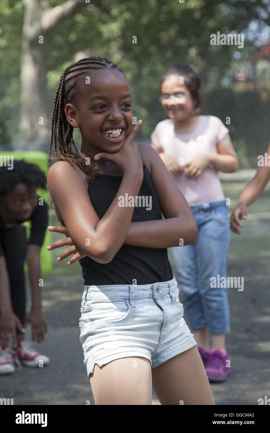 Young dancers from Cynthia King Dance perform at a local neighborhood ...