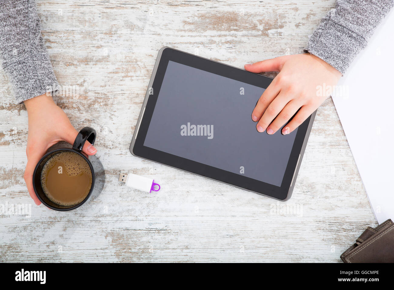 Hand tap table hi-res stock photography and images - Alamy