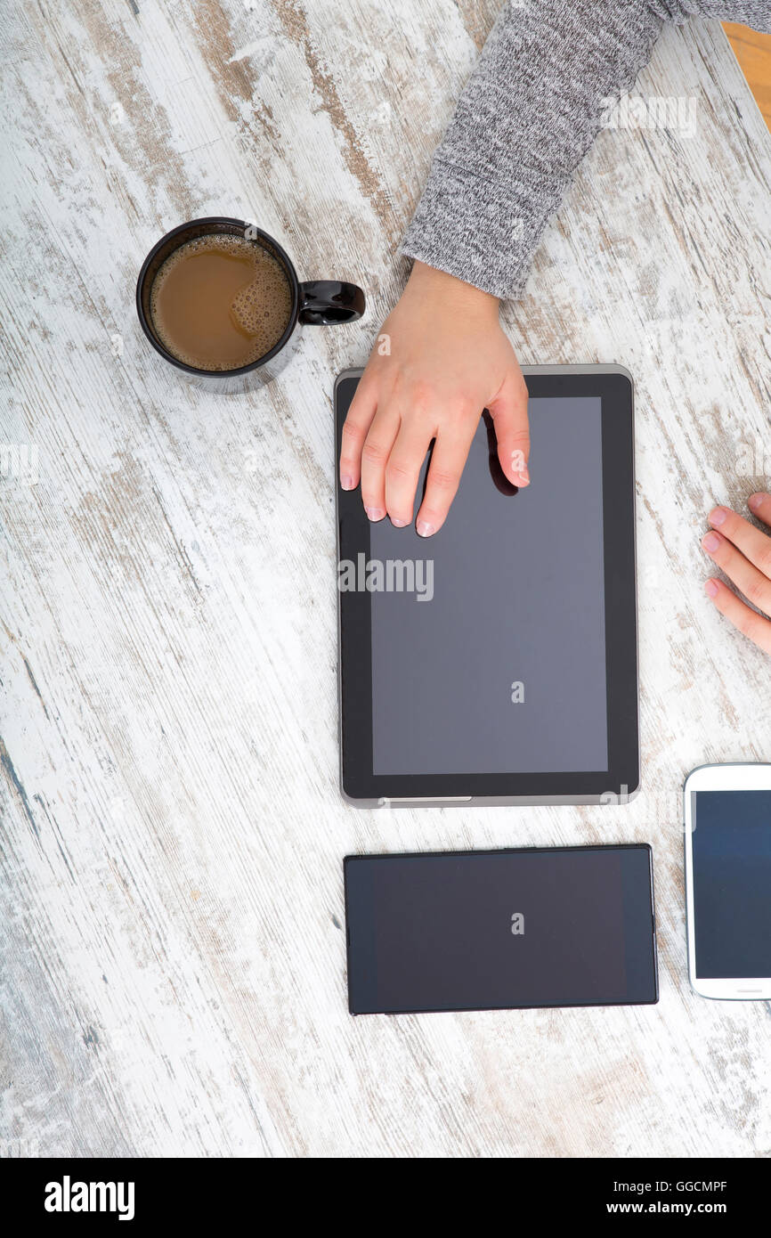 Hand tap table hi-res stock photography and images - Alamy