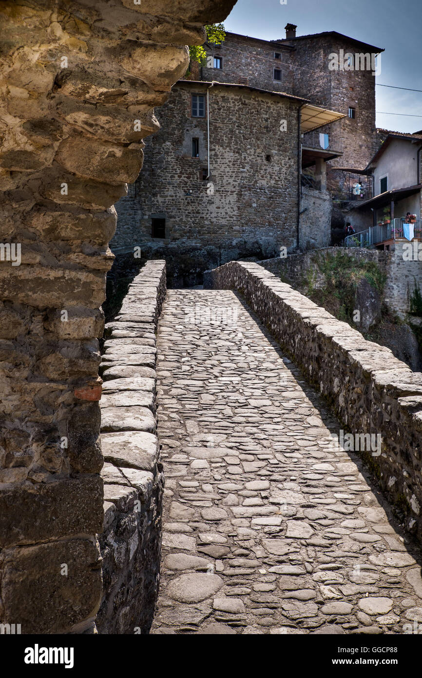 Garfagnana, Tuscany, Italy - San Michele Medieval bridge, Piazza al ...