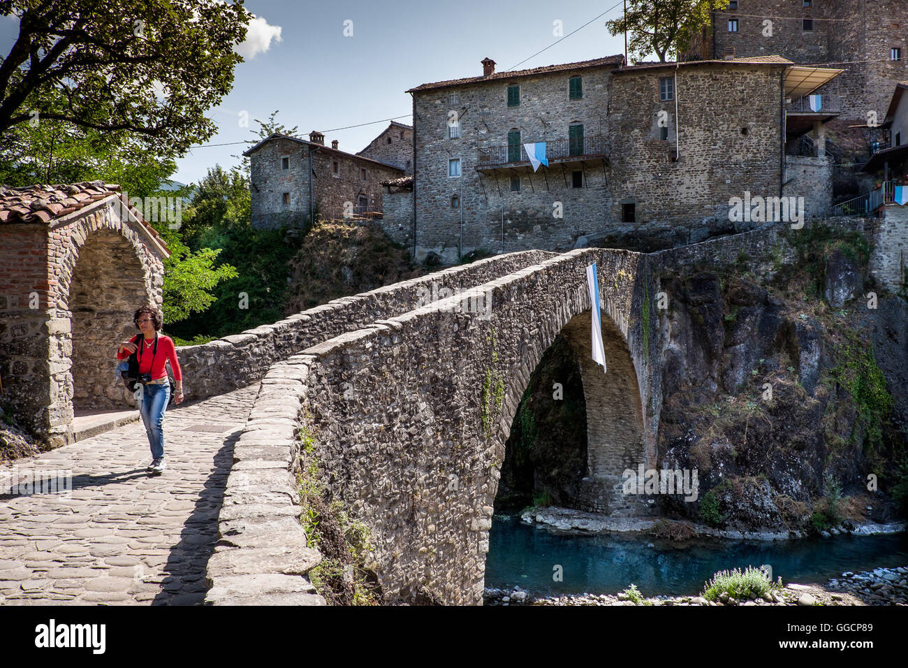 Garfagnana, Tuscany, Italy - San Michele Medieval bridge, Piazza al ...