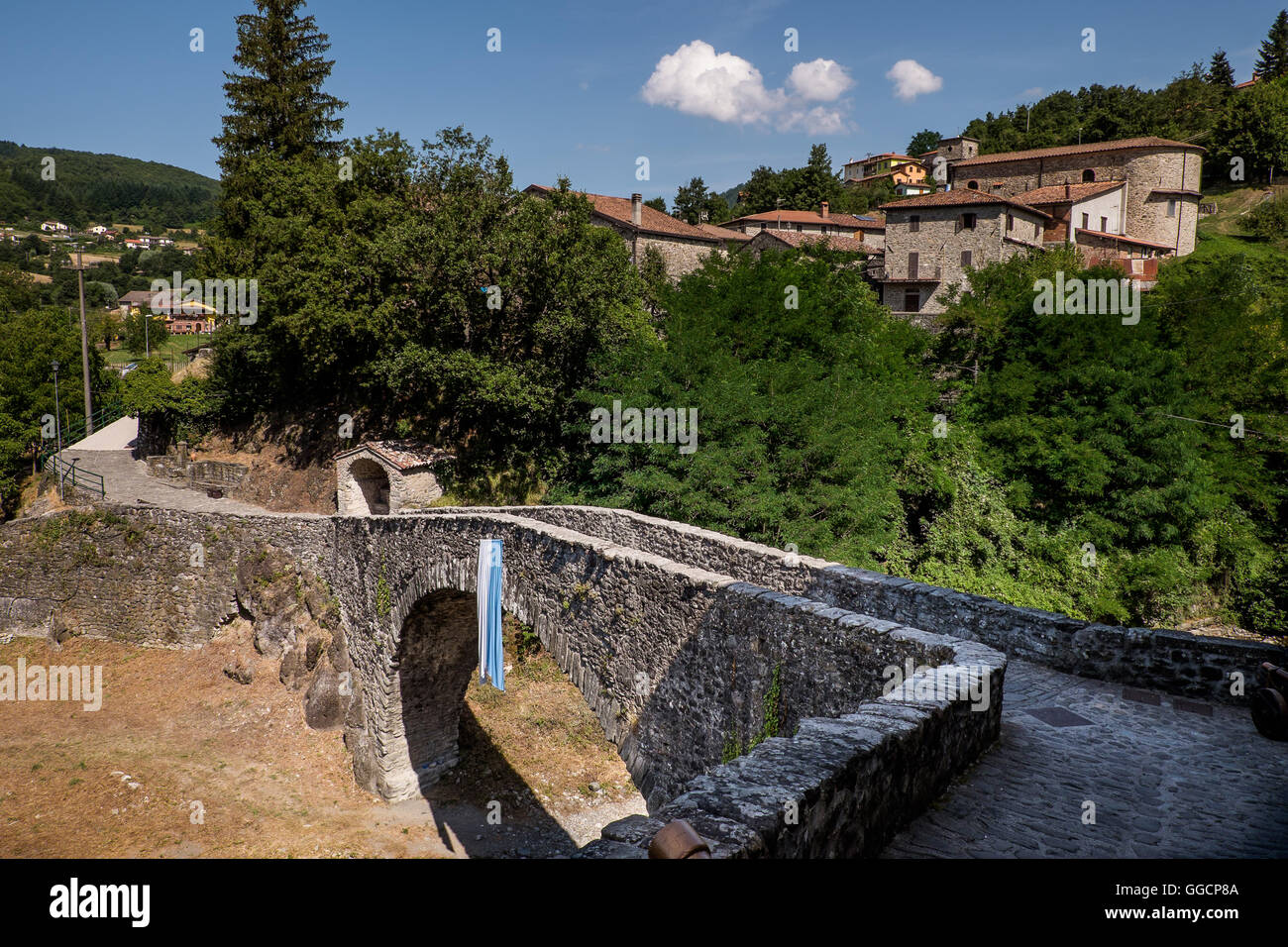 Garfagnana, Tuscany, Italy - San Michele Medieval bridge, Piazza al ...