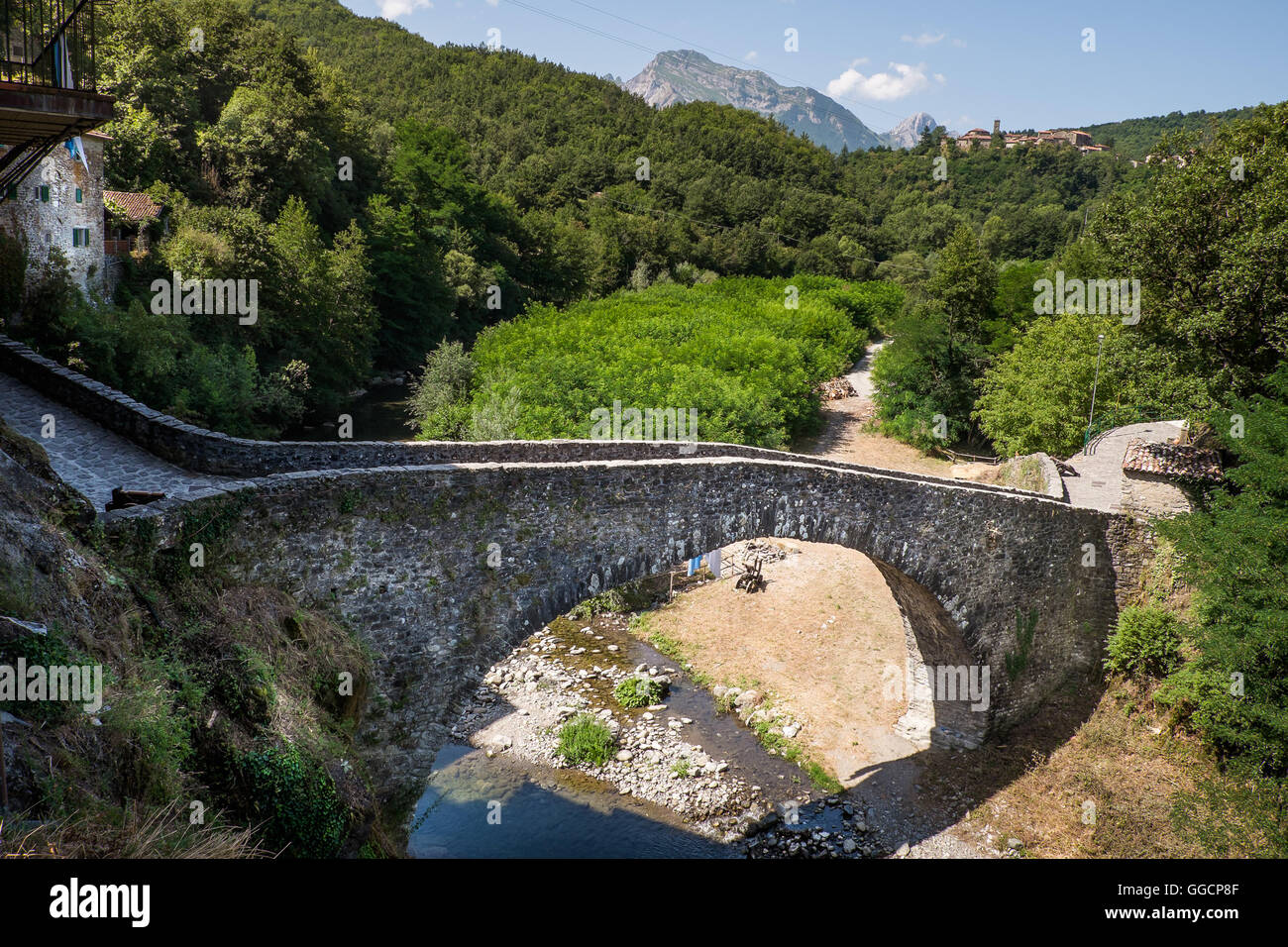 Garfagnana, Tuscany, Italy - San Michele Medieval bridge, Piazza al ...