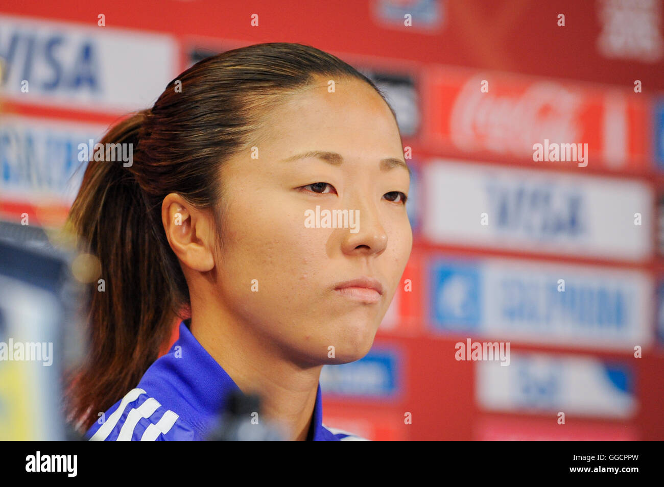 The Japan WNT trained in preparation for their opening group game of ...