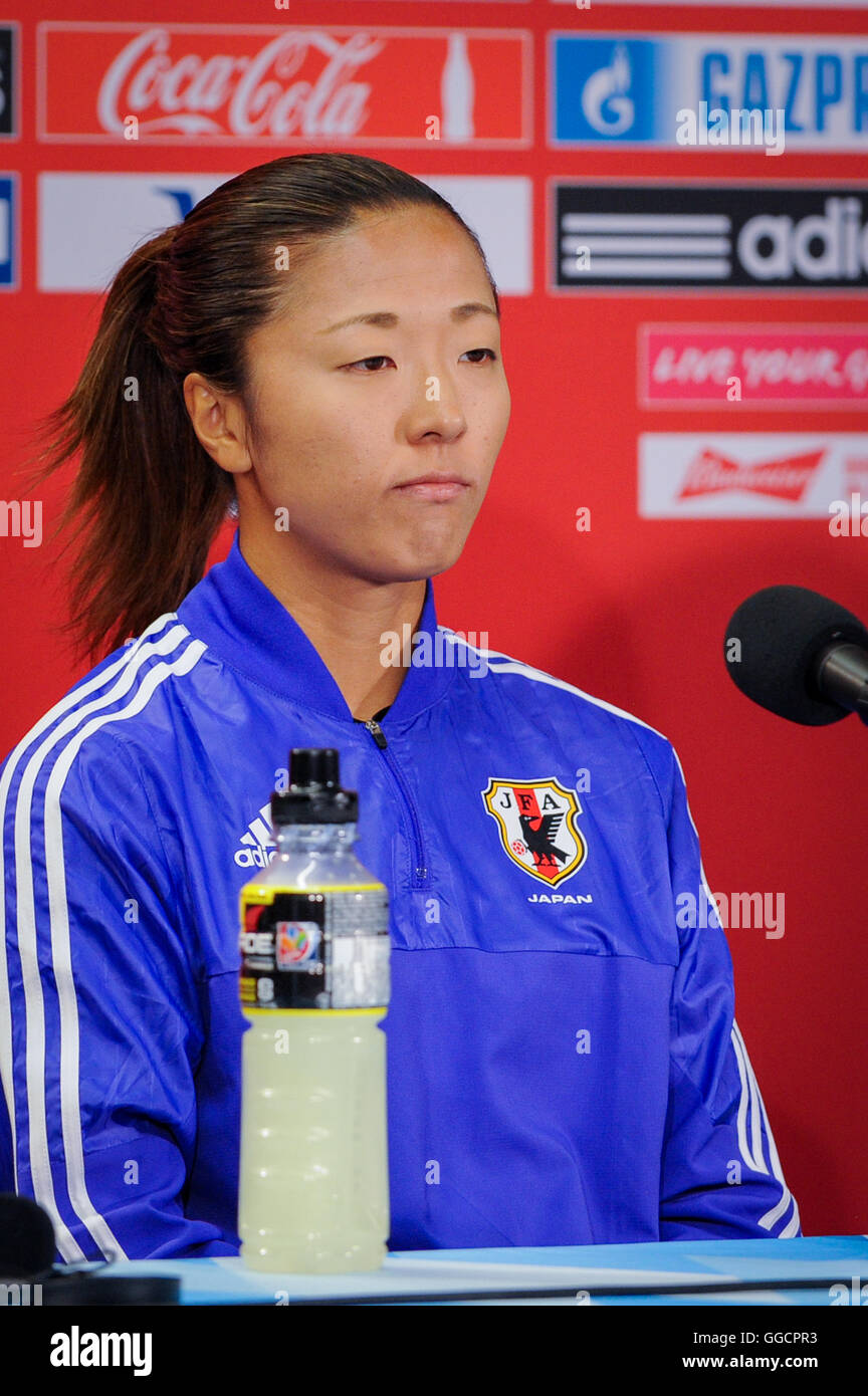 The Japan WNT trained in preparation for their opening group game of ...