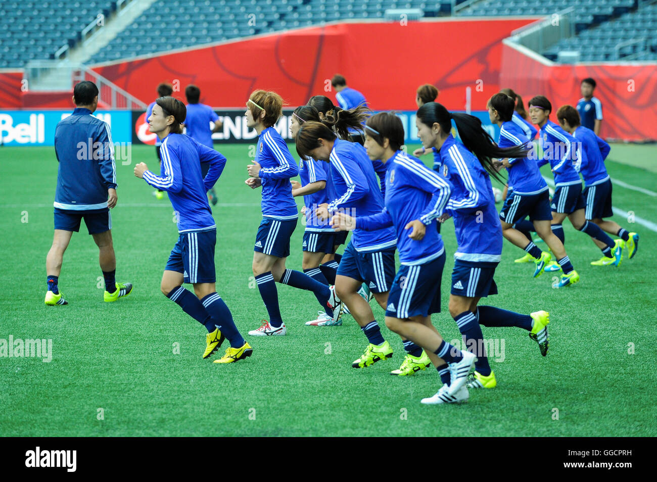 The Japan WNT trained in preparation for their opening group game of ...