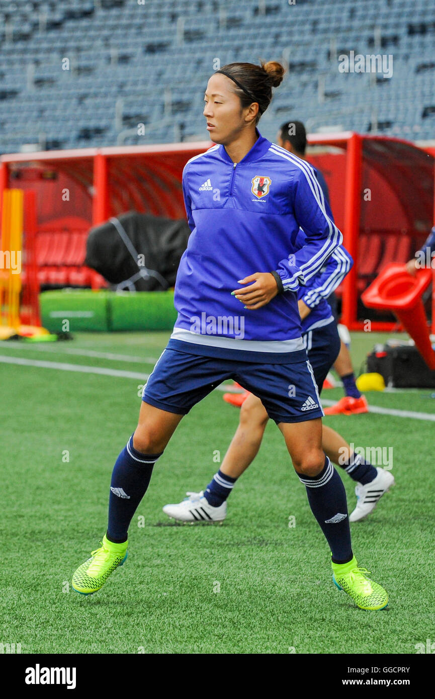 The Japan WNT trained in preparation for their opening group game of ...