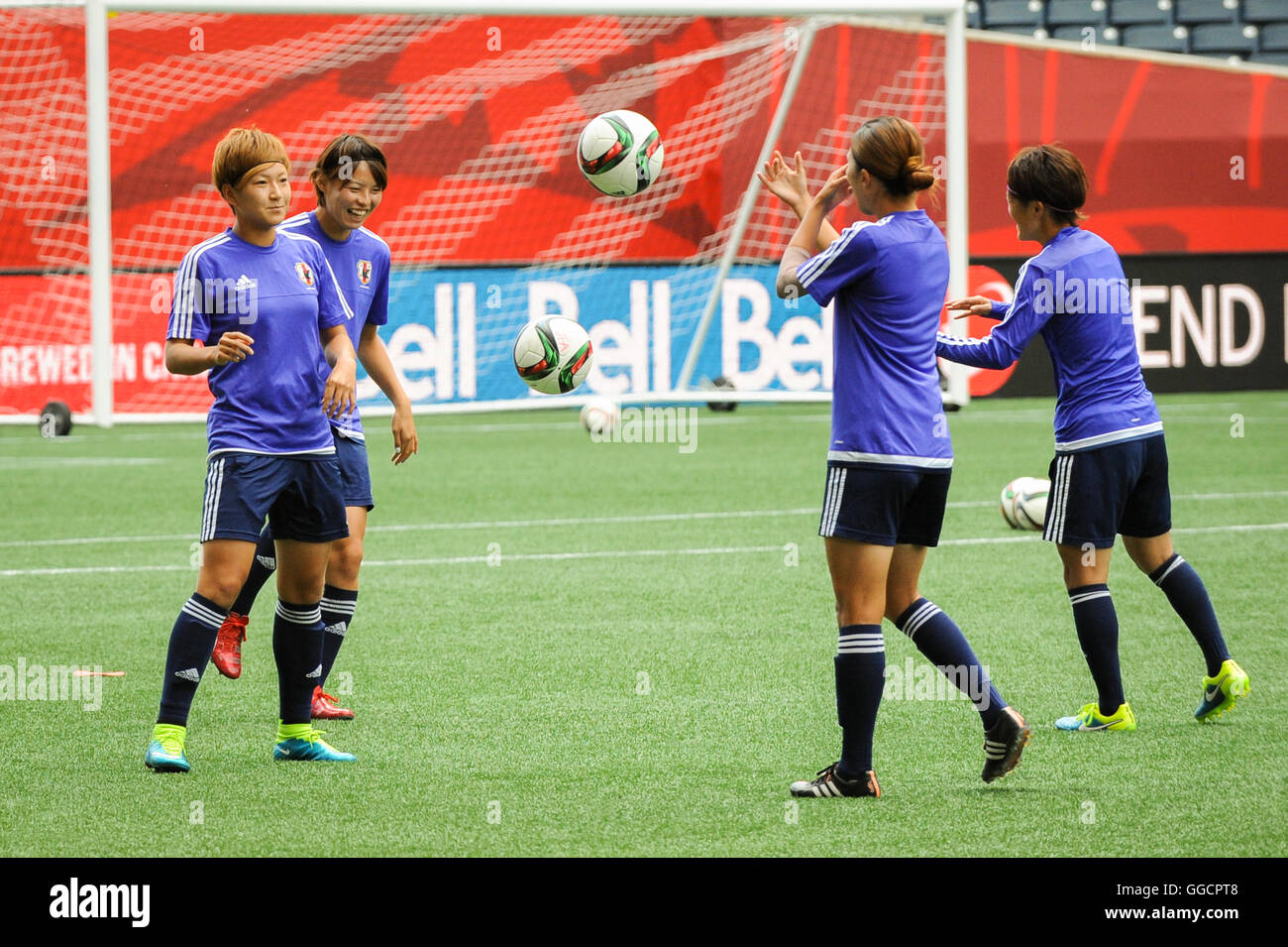 The Japan WNT trained in preparation for their opening group game of ...