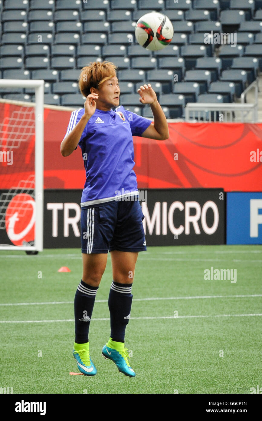 The Japan WNT trained in preparation for their opening group game of ...