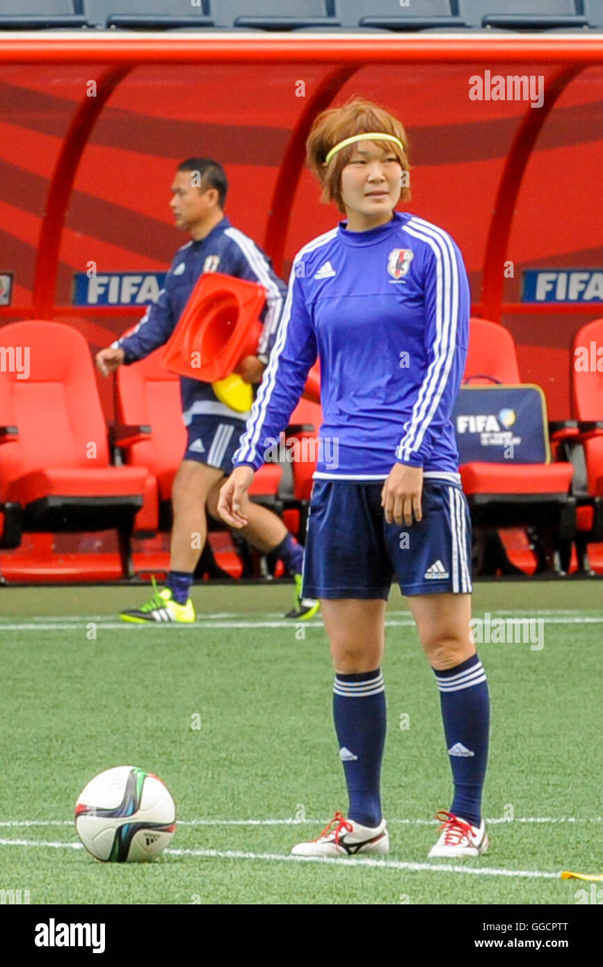 The Japan WNT trained in preparation for their opening group game of ...