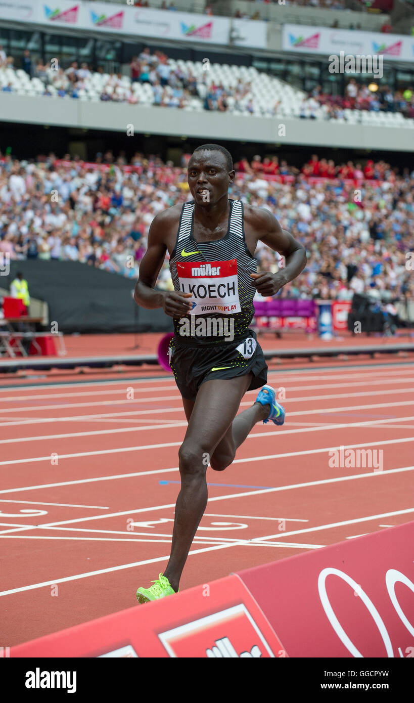 LONDON, ENGLAND - JULY 22: Isiah Koech competing in the men's 5000m Day ...