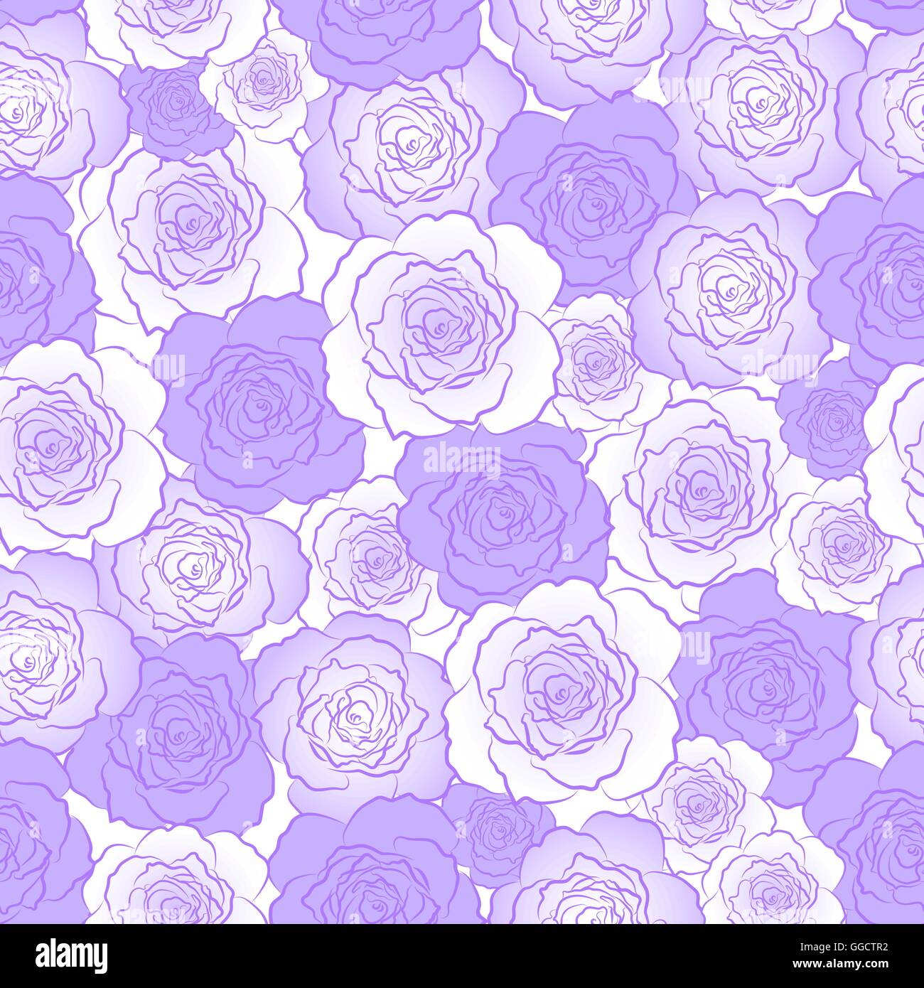 Seamless floral pattern with roses Stock Vector Image & Art - Alamy