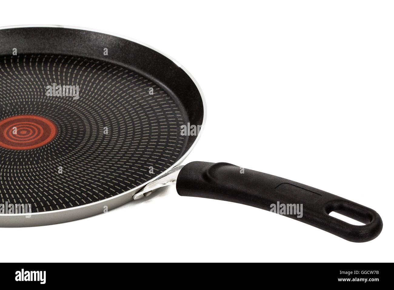 Frying pan close-up, isolated on white background Stock Photo - Alamy