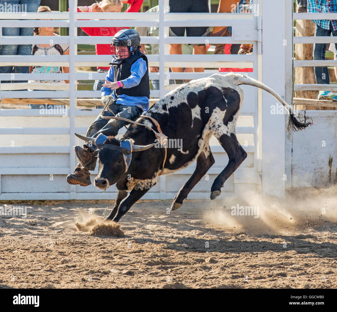 Young Cowgirl Horseback Riding In Stock Photos & Young Cowgirl ...