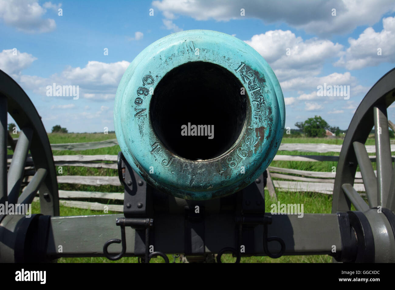 A military cannon at the Gettysburg National Military Park, site of the ...