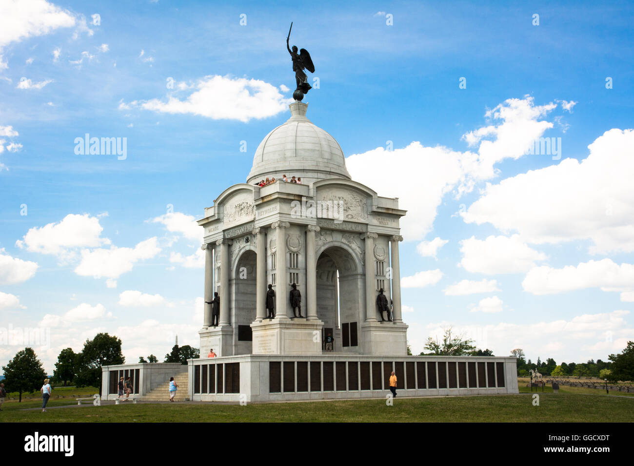 The Pennsylvania State Memorial at the Gettysburg Battlefield National ...