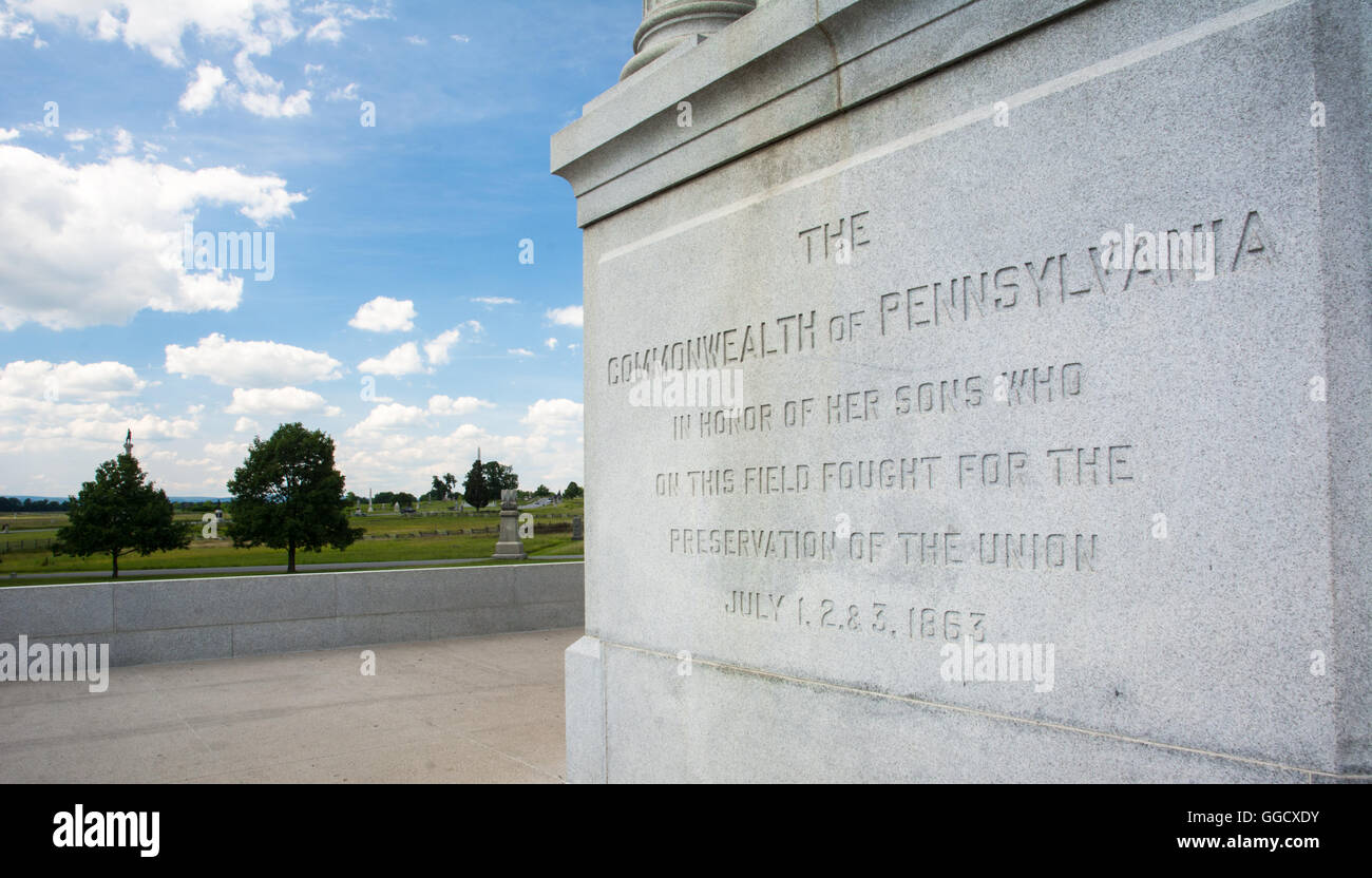 The Pennsylvania State Memorial at the Gettysburg Battlefield National ...