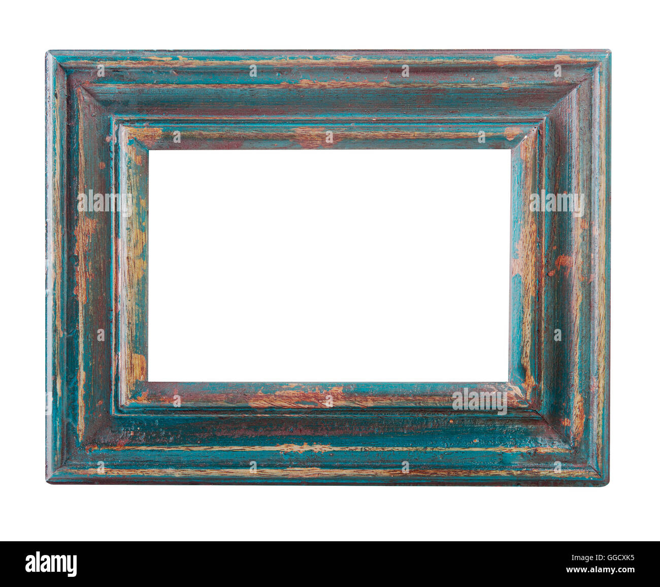 empty old wood painted frame isolated on a white background Stock Photo ...