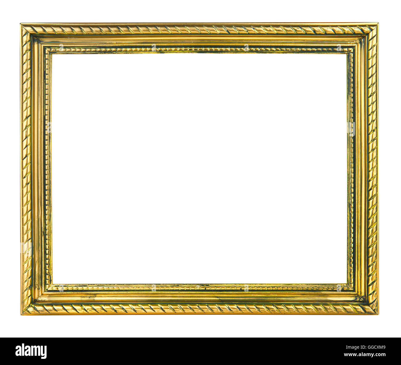 Gold Picture Frame isolated on a white background Stock Photo - Alamy