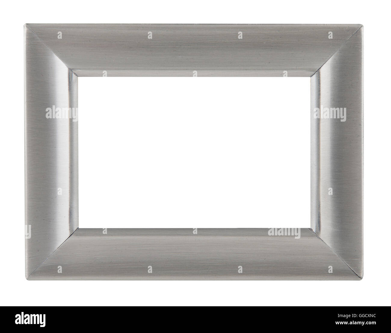 Silver frame isolated on white background Stock Photo - Alamy
