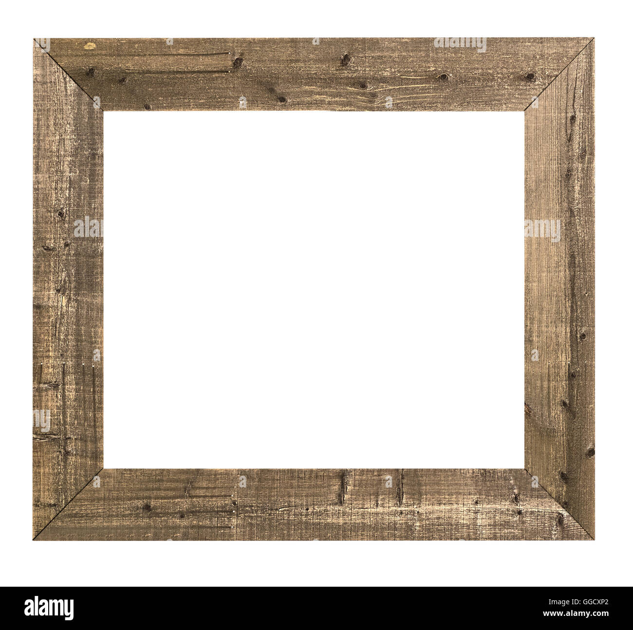 empty old wood frame isolated on a white background Stock Photo - Alamy