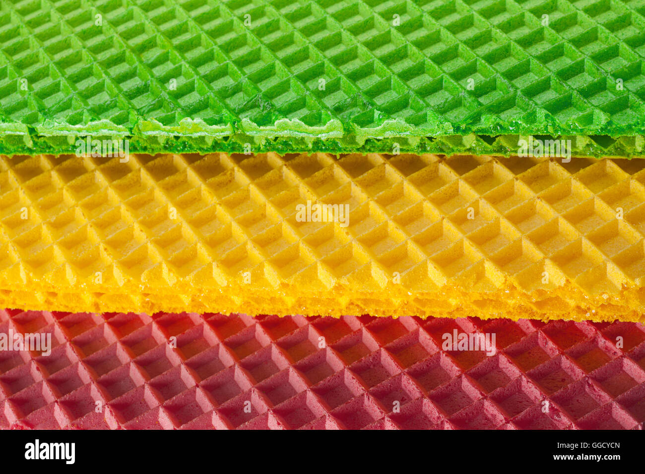 Multicolor wafer textured surface closeup background Stock Photo - Alamy