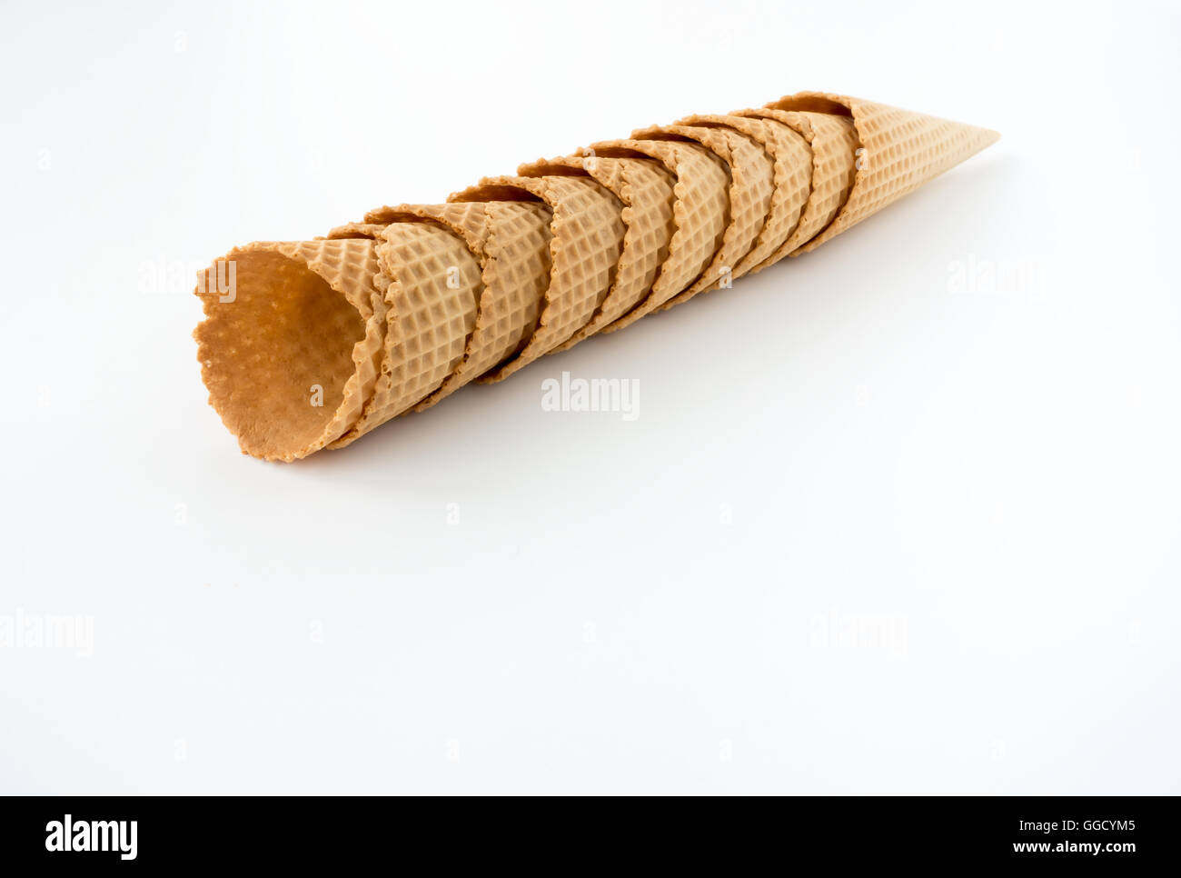 Stack of Ice Cream Cones Stock Photo - Alamy