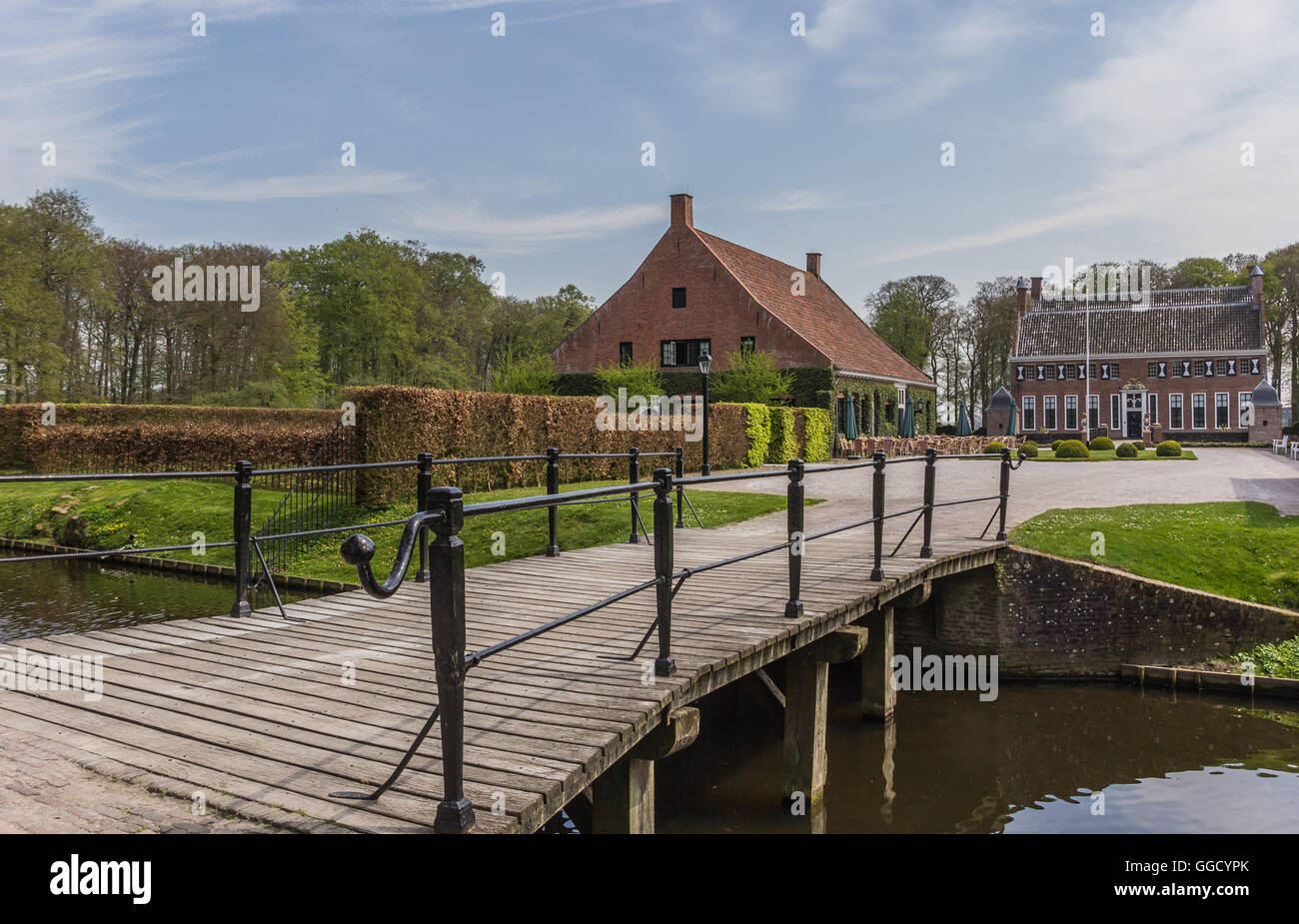 Entrance to the old dutch mansion Menkemaborg Stock Photo - Alamy
