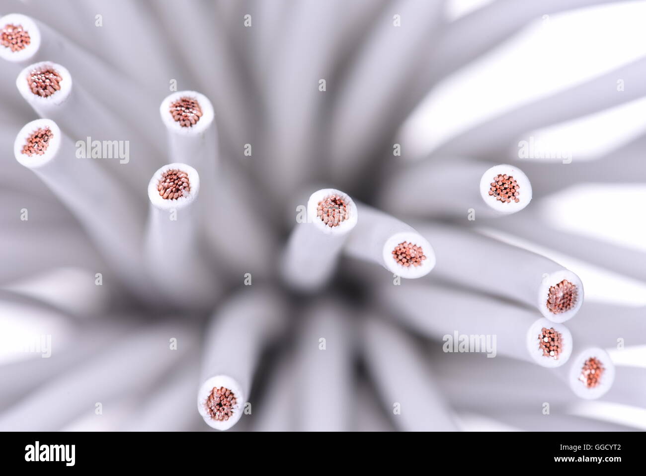 Electric cables closeup Stock Photo - Alamy