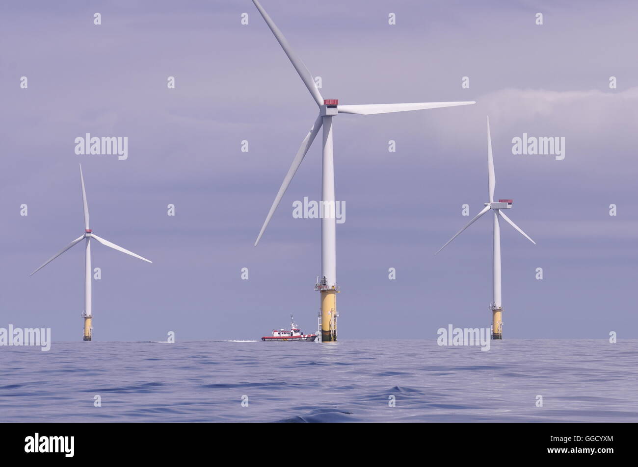 Sheringham Shoal wind farm off the north Norfolk coast, UK Stock Photo ...