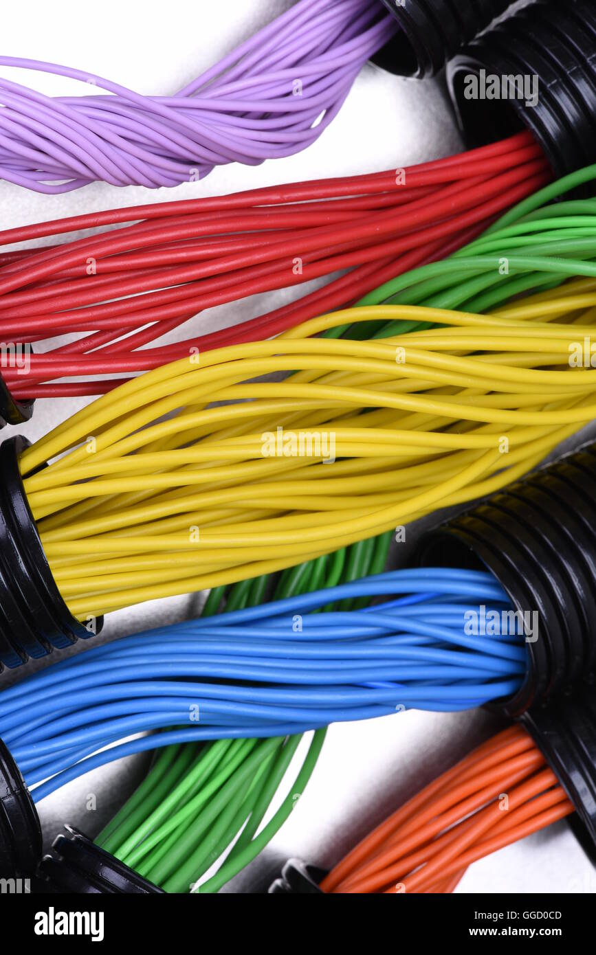Electric cables plastic pipes hi-res stock photography and images - Alamy