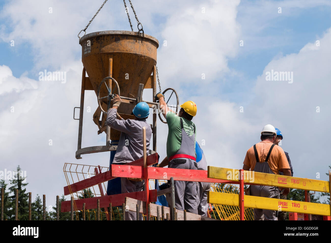 Casting for a house-building Stock Photo - Alamy