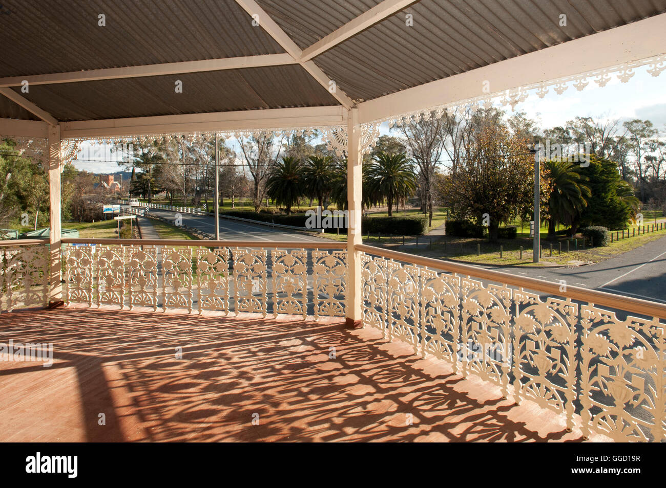View from the second floor of the Seven Creeks Hotel, Euroa, Victoria ...