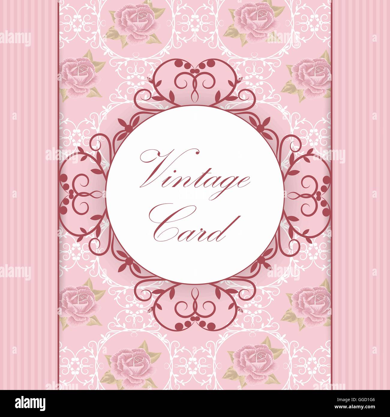 Vintage invitation card Stock Vector Images - Alamy