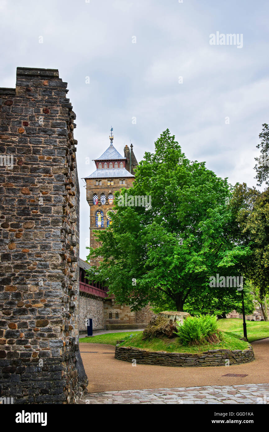 Inside of Cardiff Castle in Cardiff in Wales of the United Kingdom ...