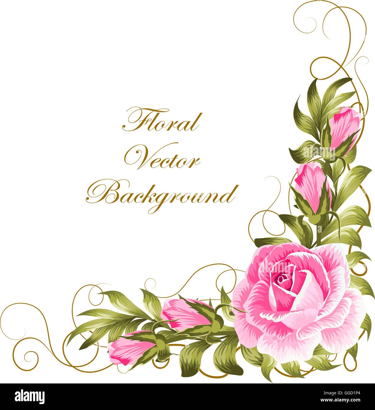 Rose corner border hi-res stock photography and images - Alamy