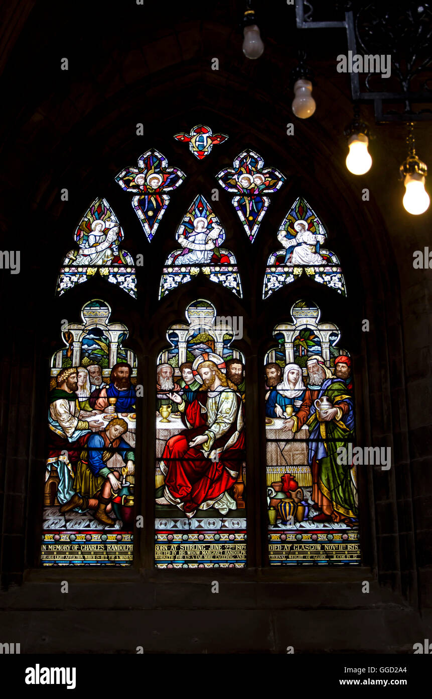 Stained glass window in Holy Rude Church, near Stirling Castle, Central ...