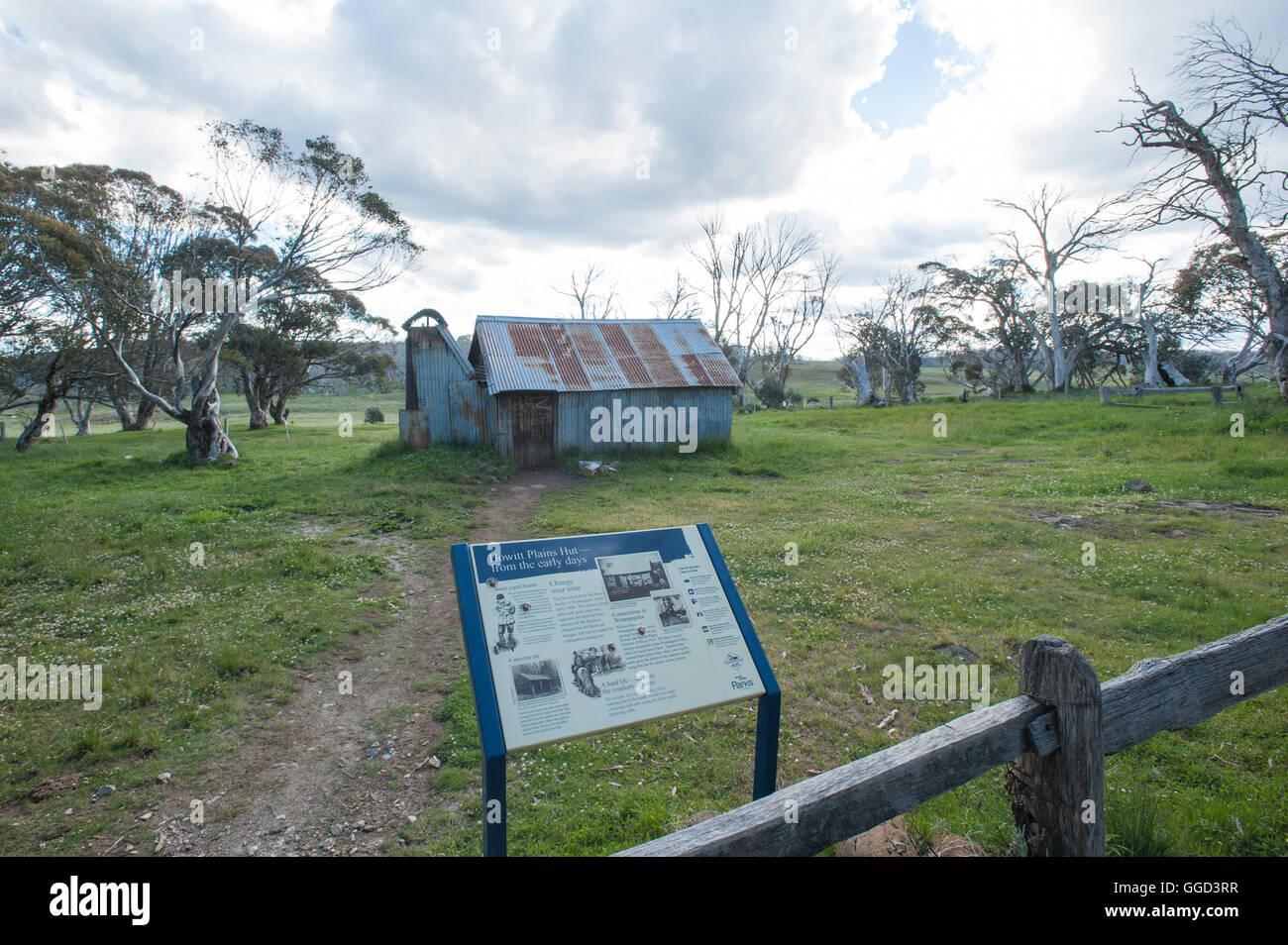 Howitt Plains Hut, Alpine National Park, Victoria High Country Stock ...