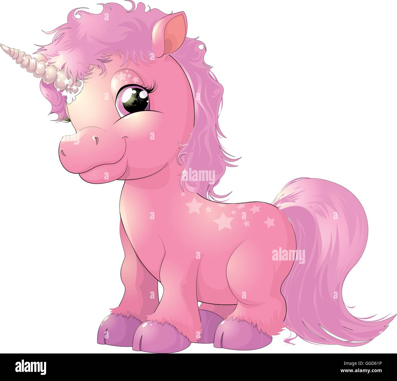 beautiful pink unicorn Stock Vector Image & Art - Alamy
