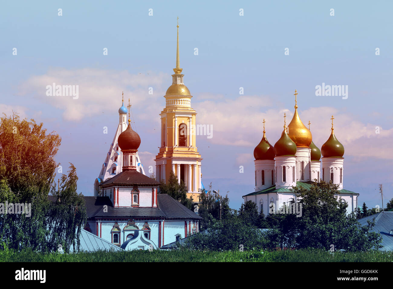 Photo beautiful landscape with beautiful churches in Kolomna Stock ...