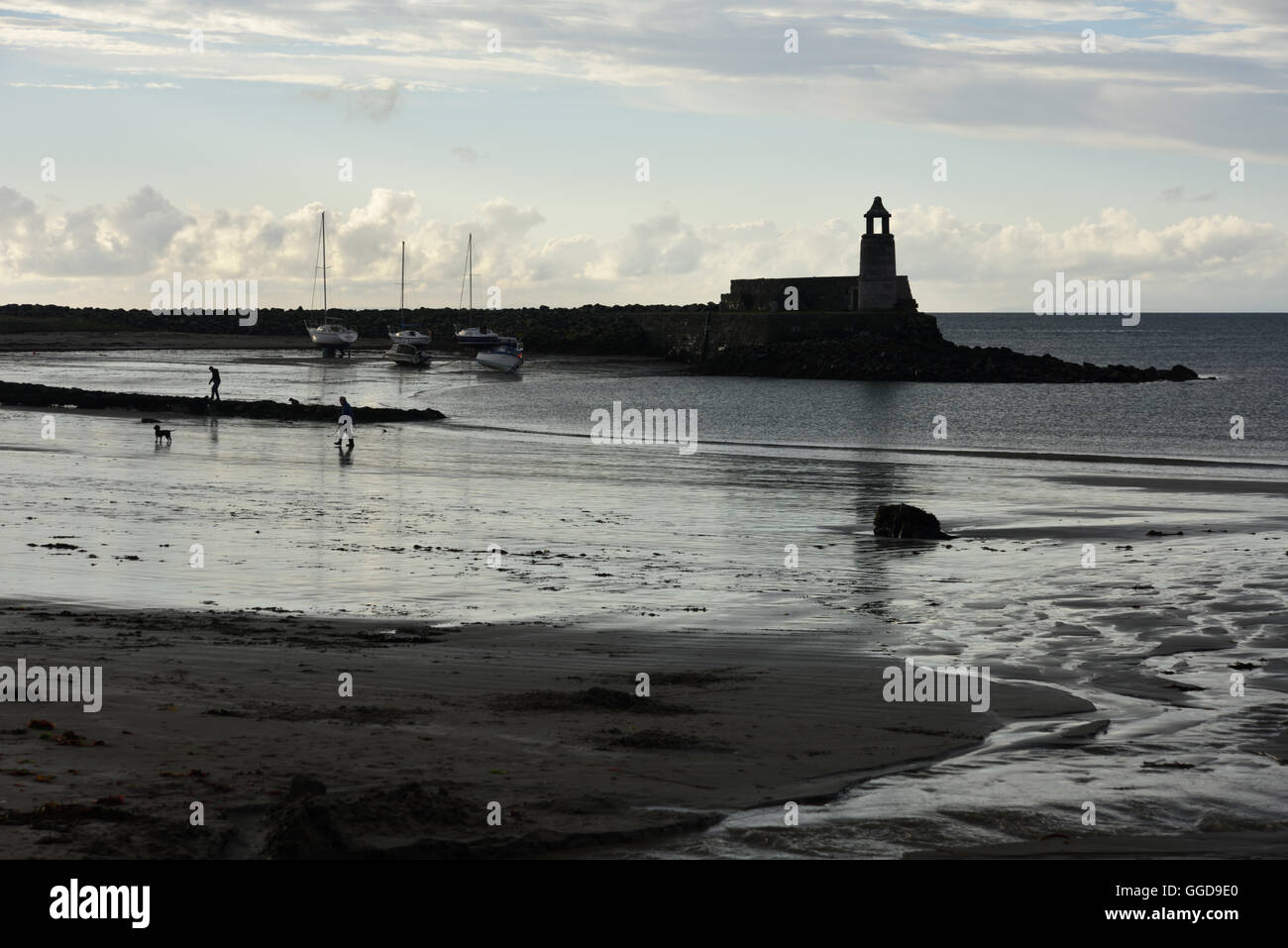 A view over the bay and the new ferry station at Stranraer Stock Photo ...