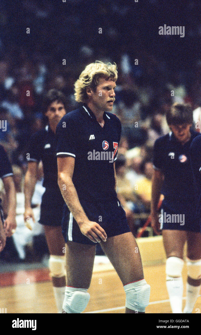 USA #7 Craig Buck, 1984 men's Olympic volleyball team Stock Photo - Alamy