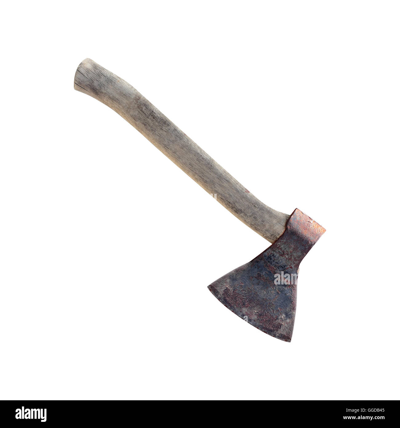 Tools Building and repair. A rusty axe on a white background. It is ...