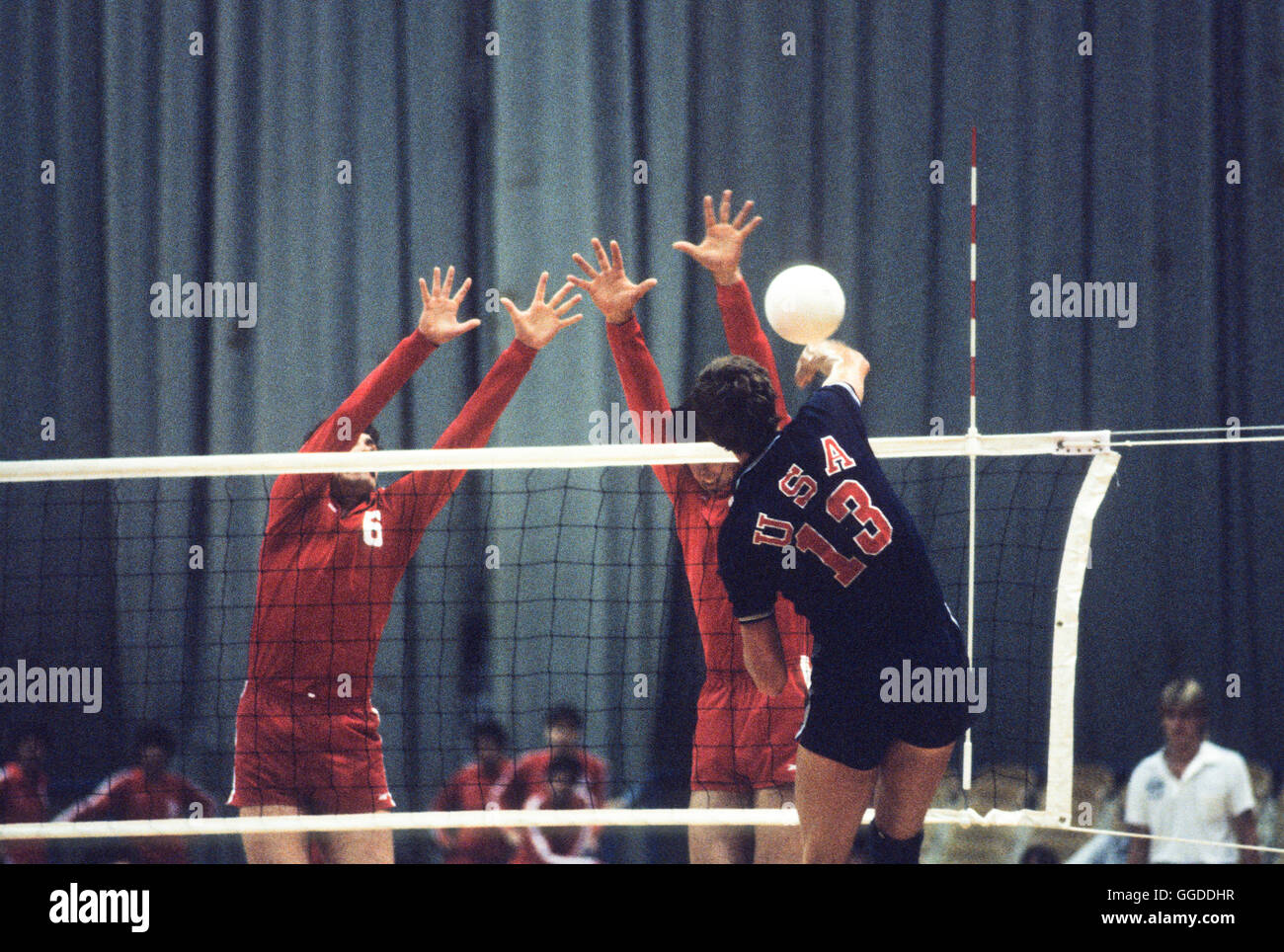 USA #13 Pat Powers in action during match at Long Beach Arena, Long ...
