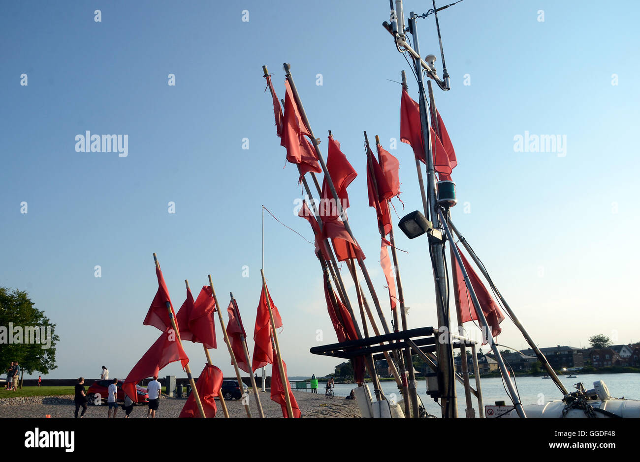 Marking flags for fishing nets hi-res stock photography and images - Alamy